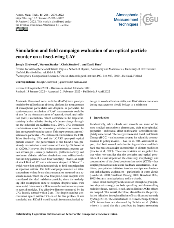 (PDF) Simulation and Field Campaign Evaluation of an Optical Particle ...