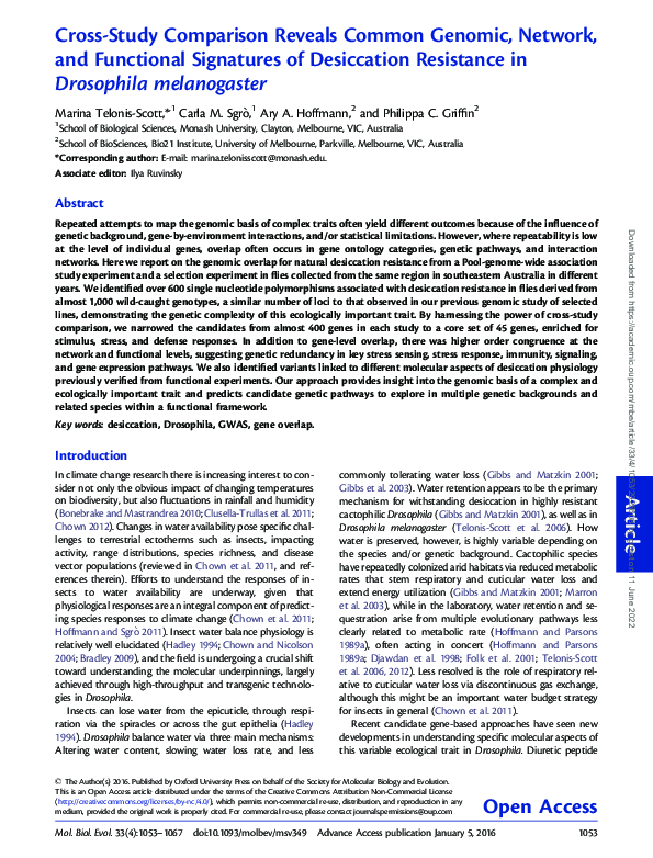 (PDF) Cross-Study Comparison Reveals Common Genomic, Network, and Functional Signatures of ...