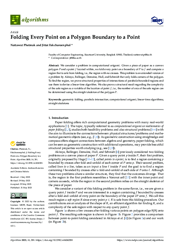 (PDF) Folding Every Point on a Polygon Boundary to a Point