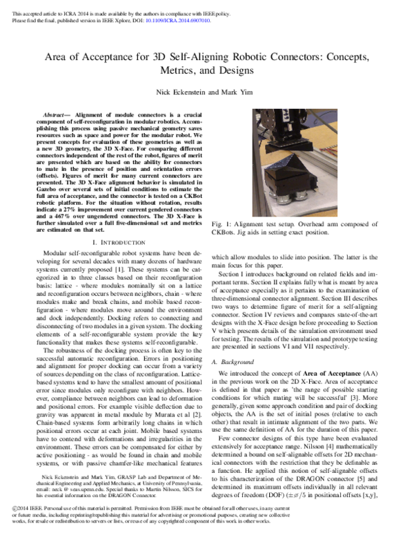 (PDF) Area of acceptance for 3D self-aligning robotic connectors ...