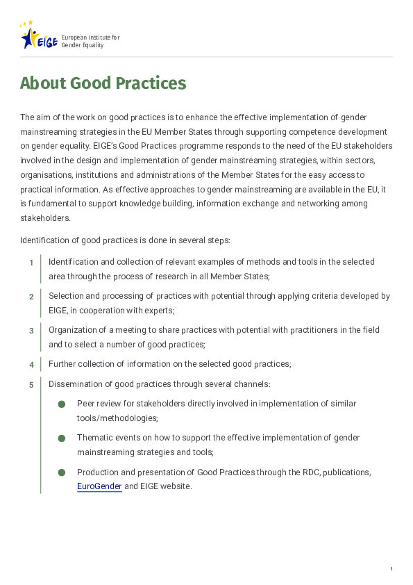 (PDF) Good practices