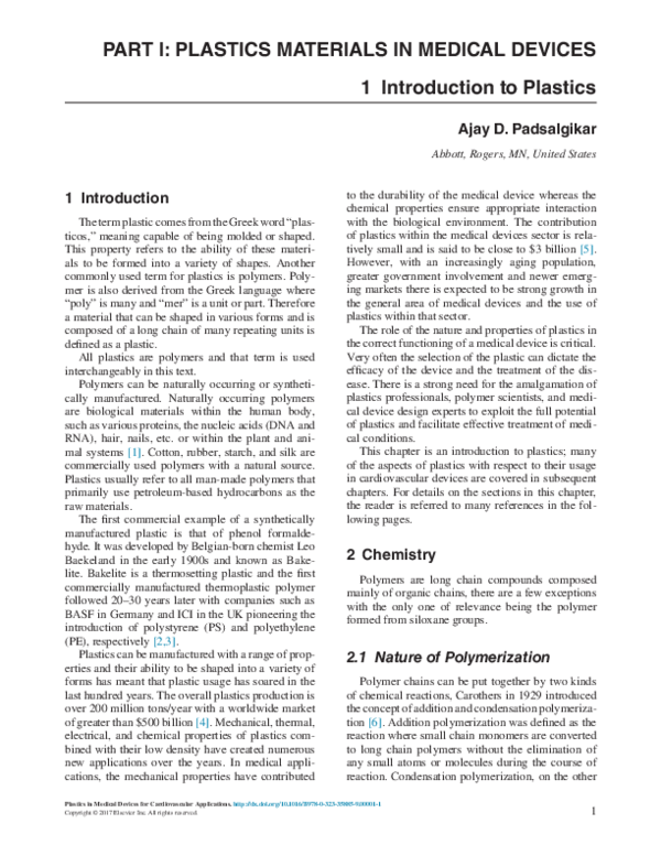 (PDF) Plastics in Medical Devices for Cardiovascular Applications