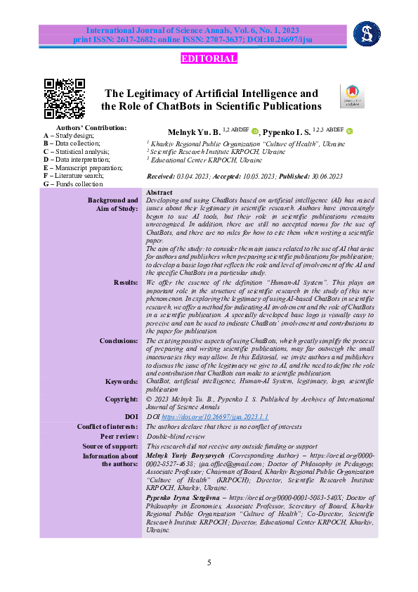 (PDF) The legitimacy of artificial intelligence and the role of ...