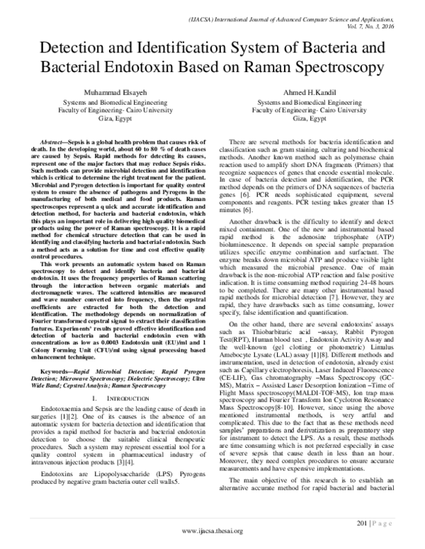 (PDF) Detection and Identification System of Bacteria and Bacterial Endotoxin Based on Raman ...