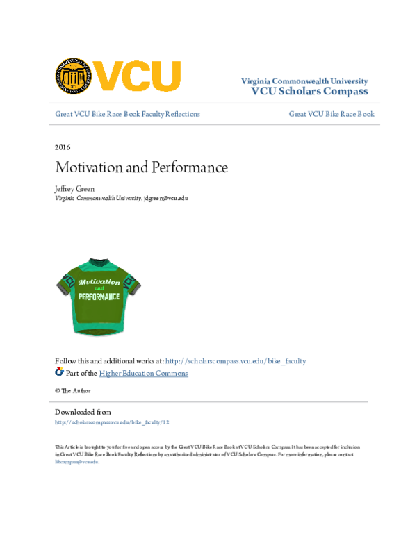 (PDF) Motivation and Performance