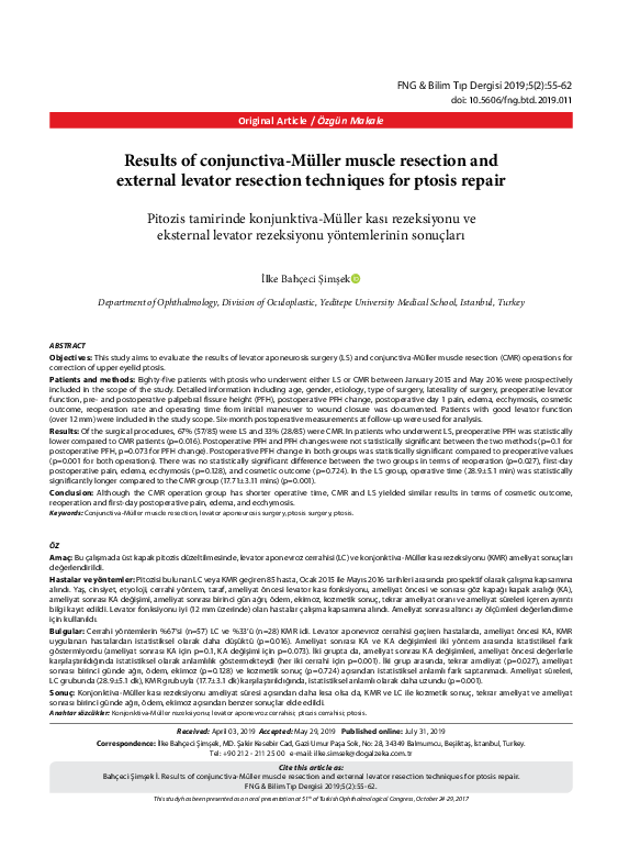 (PDF) Outcomes of levator advancement and Müller muscle-conjunctiva ...
