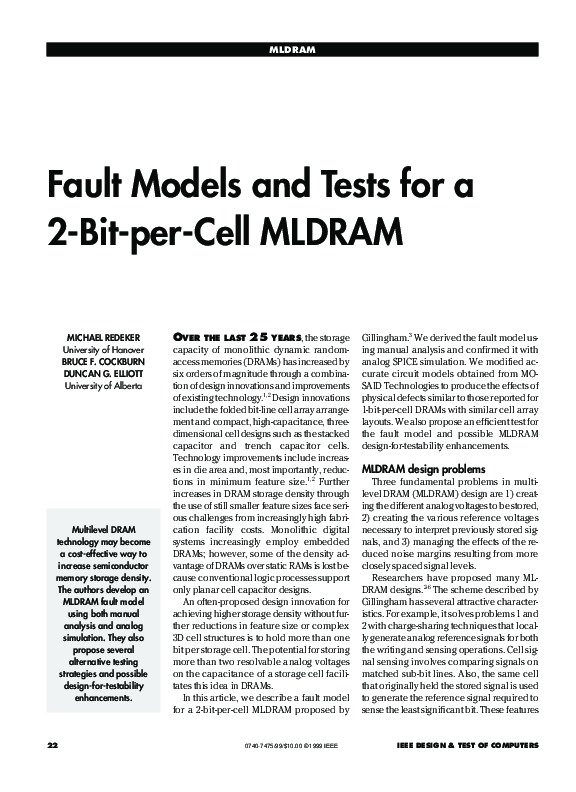 (PDF) On the integration of design and test for chips embedding MEMS