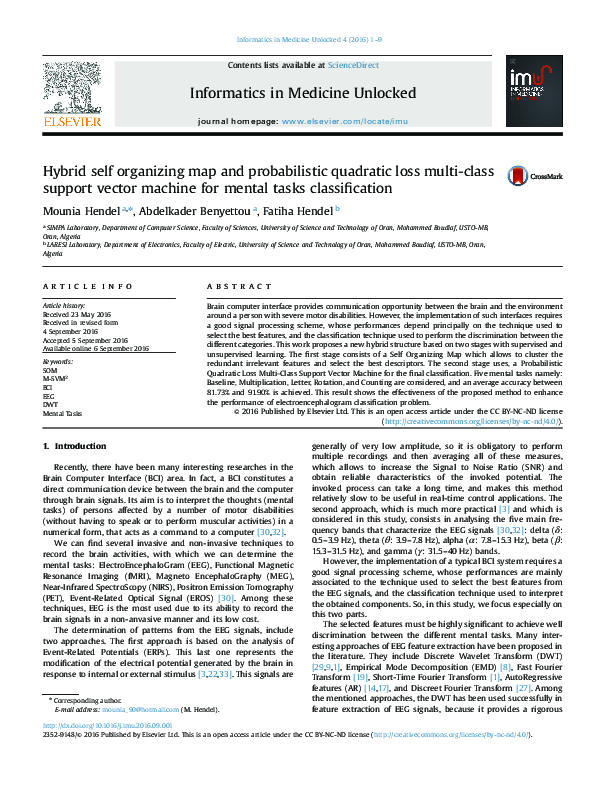 (PDF) Hybrid self organizing map and probabilistic quadratic loss multi-class support vector ...