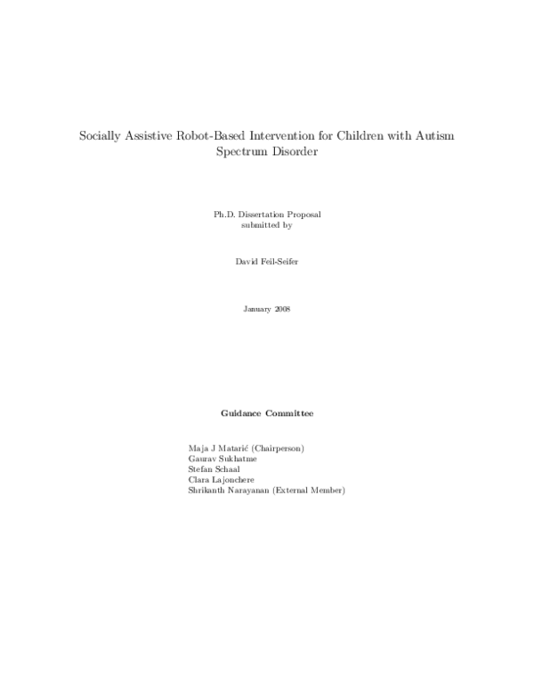 (PDF) Socially Assistive Robot-Based Intervention for Children with ...