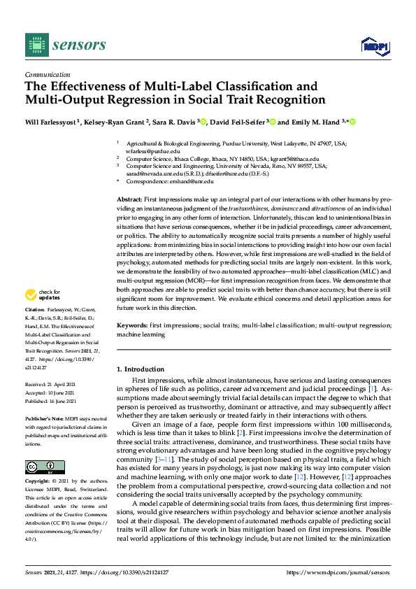 (PDF) The Effectiveness of Multi-Label Classification and Multi-Output Regression in Social ...