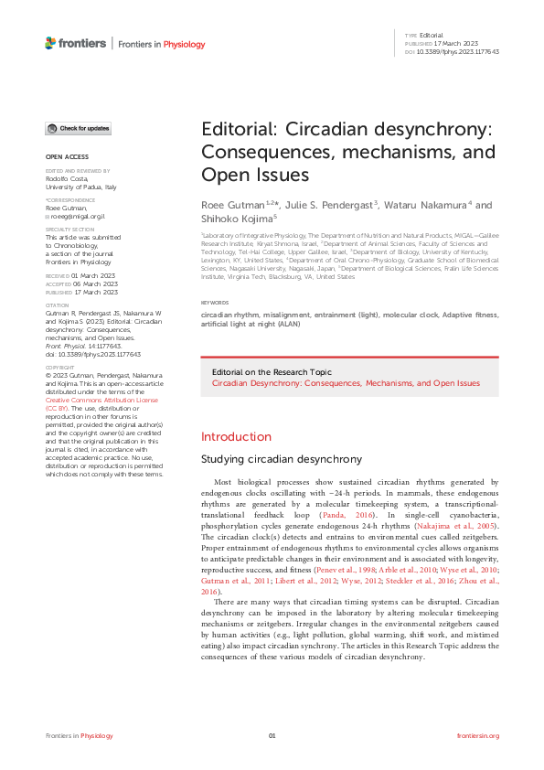 (PDF) Circadian Desynchrony: Impact and Solutions