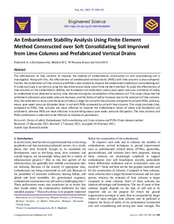 (PDF) An Embankment Stability Analysis Using Finite Element Method Constructed over Soft ...