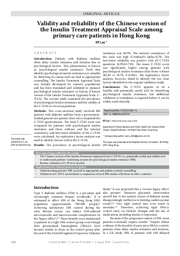 (PDF) Validity and Reliability of the Chinese Version of the Feetham Family Functioning Survey ...
