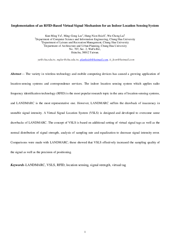 (PDF) Implementation of an RFID-Based Virtual Signal Mechanism for ...