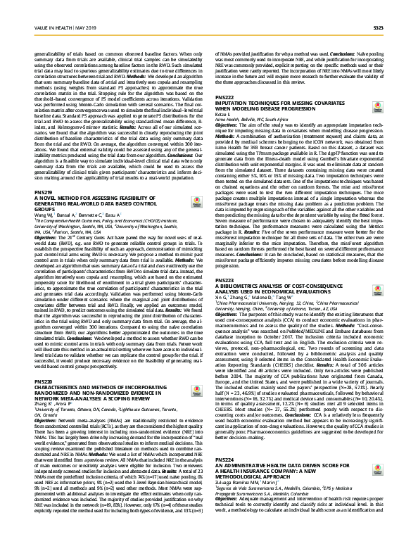 Pdf Pns222 Imputation Techniques For Missing Covariates When Modeling Disease Progression