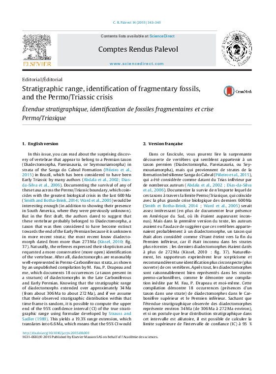 (PDF) Stratigraphic range, identification of fragmentary fossils, and ...