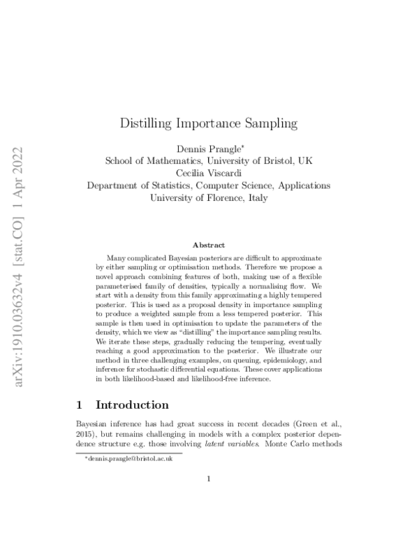 (PDF) Distilling importance sampling