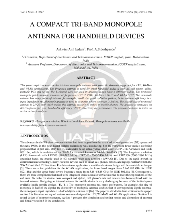 (PDF) A Compact Tri-Band Monopole Antenna for Handheld Devices