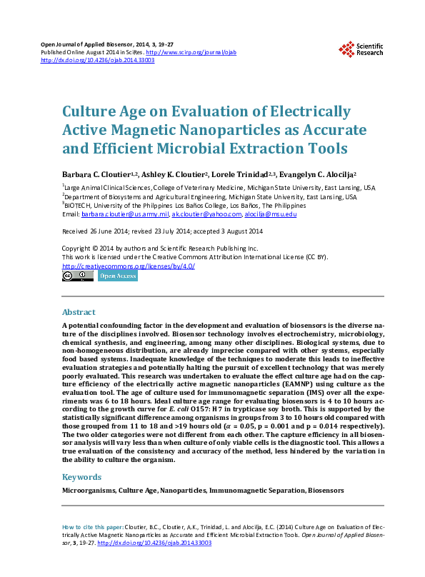 (PDF) Culture Age on Evaluation of Electrically Active Magnetic ...
