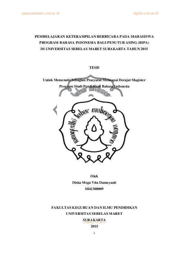 (PDF) Pembelajaran Keterampilan Berbicara Pada Mahasiswaprogram Bahasa Indonesia Bagi Penutur ...