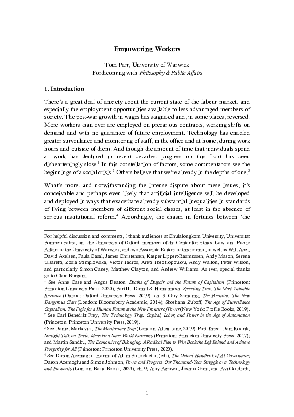 (PDF) Empowering Workers