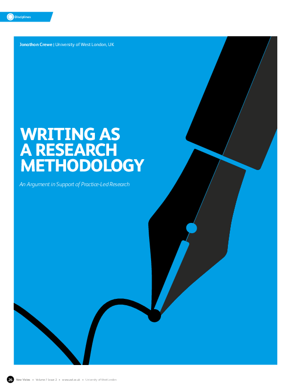 (PDF) Creative writing as a research methodology
