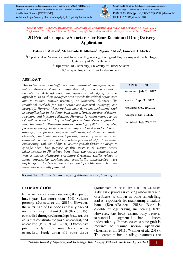 (PDF) 3D Printed Composite Structures for Bone Repair and Drug Delivery Application
