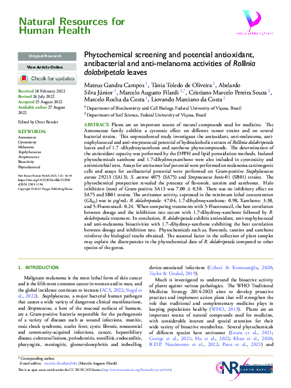 (PDF) Phytochemical screening and potential antioxidant, antibacterial and anti-melanoma ...