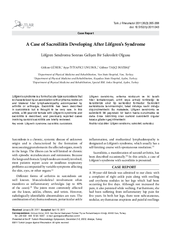 (PDF) A Case of Sacroiliitis Developing After Löfgren’s Syndrome