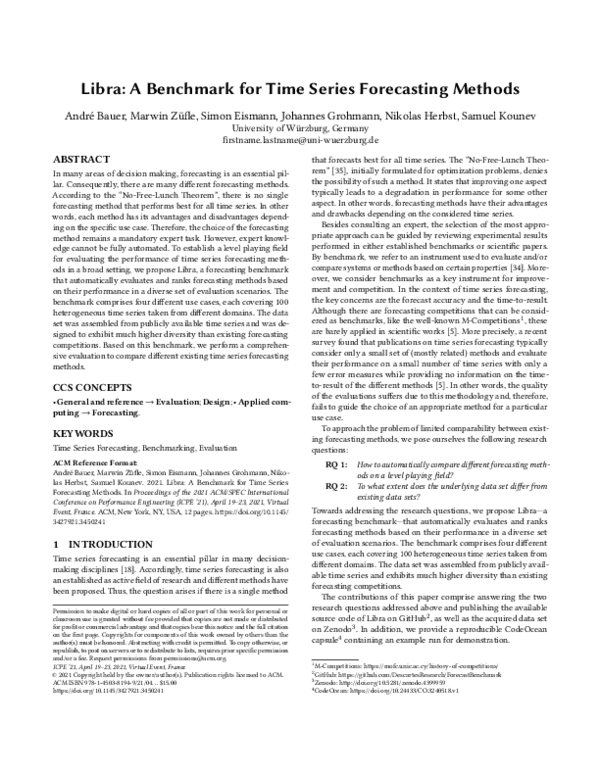 (PDF) Libra: A Benchmark for Time Series Forecasting Methods