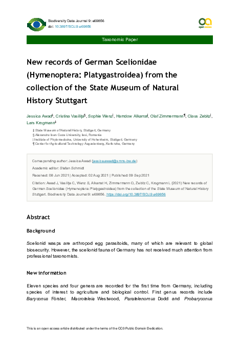 (PDF) New records of German Scelionidae (Hymenoptera: Platygastroidea ...