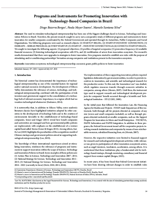 (PDF) Programs and Instruments for Promoting Innovation with Technology ...