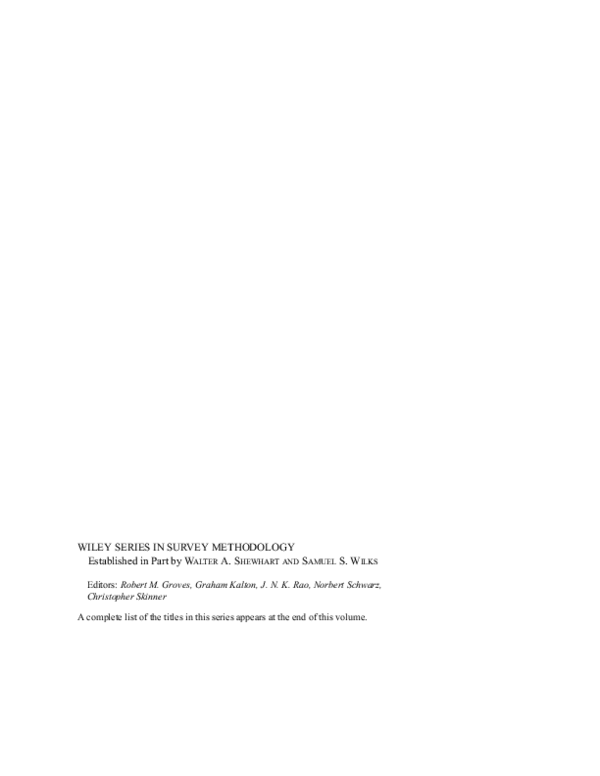 (PDF) Wiley Series in Survey Methodology