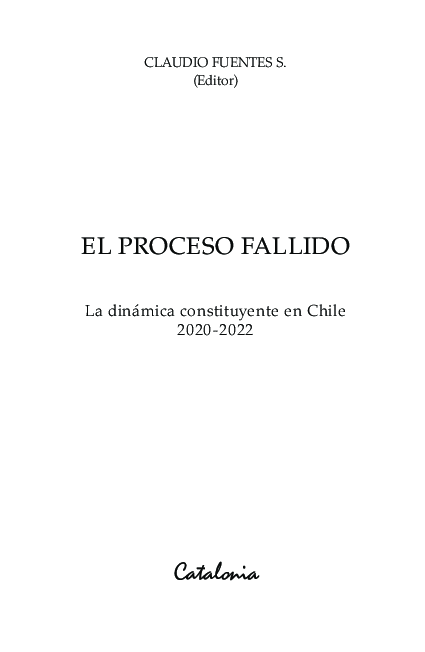 (PDF) El proceso fallido. La dinámica constituyente a dos niveles ...
