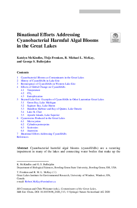 (PDF) Binational Efforts Addressing Cyanobacterial Harmful Algal Blooms ...