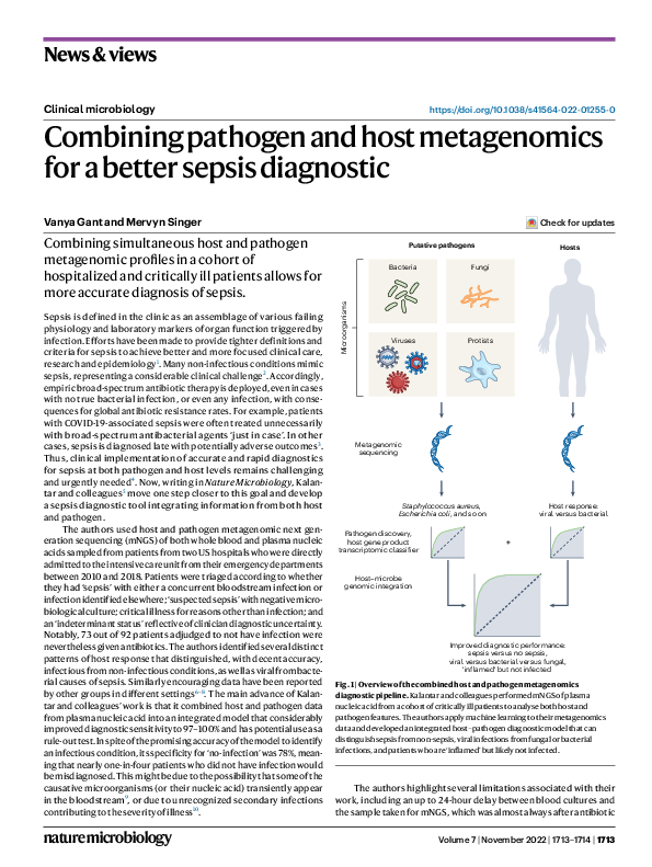 (PDF) Enhanced Sepsis Diagnosis via Host-Pathogen Metagenomics