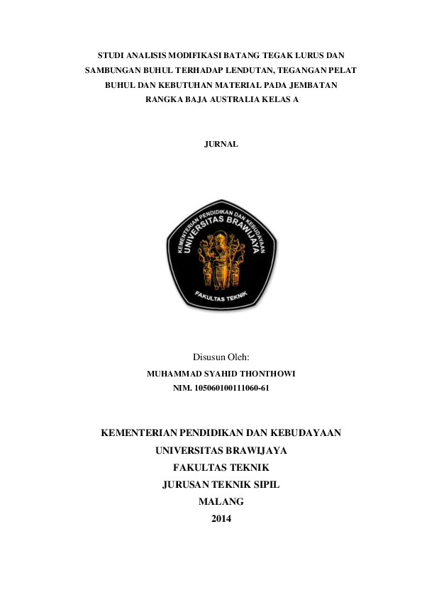 (PDF) Studi Analisis Modifikasi Batang Tegak Lurus Dan Sambungan Buhul ...