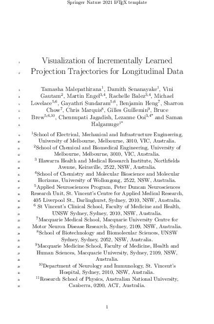 (PDF) Visualization of Incrementally Learned Projection Trajectories for Longitudinal Data