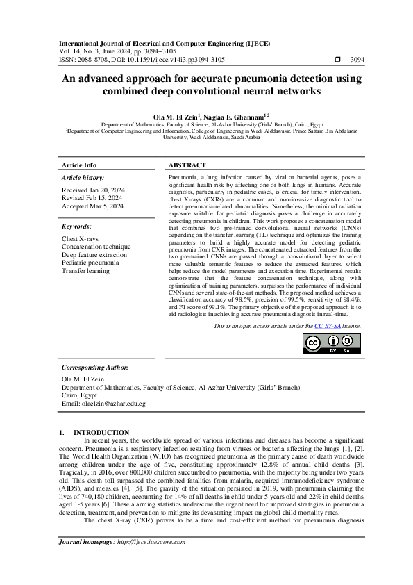 (PDF) An advanced approach for accurate pneumonia detection using ...