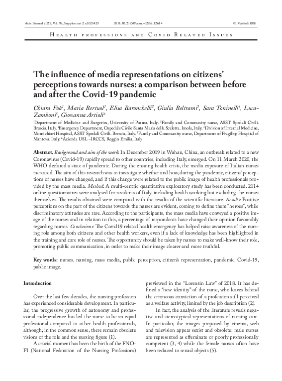 (PDF) The influence of media representations on citizens' perceptions ...