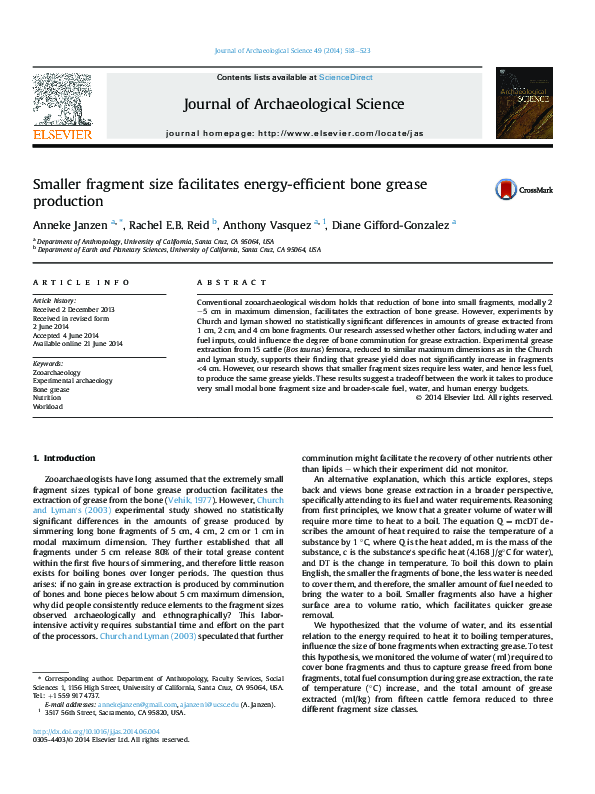 (PDF) Smaller fragment size facilitates energy-efficient bone grease ...