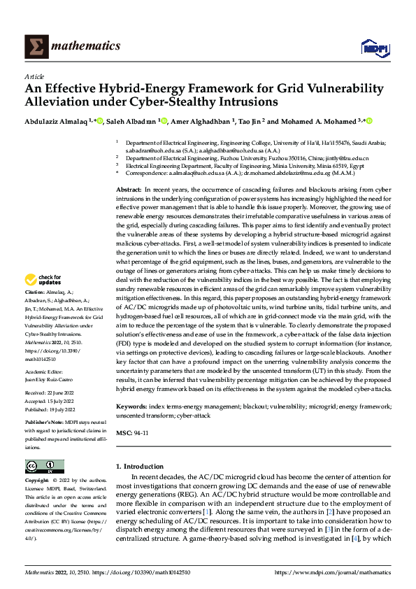 (PDF) An Effective Hybrid-Energy Framework for Grid Vulnerability ...