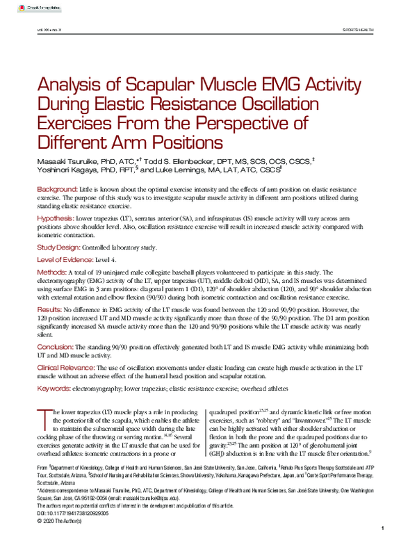 (PDF) Analysis of Scapular Muscle EMG Activity During Elastic Resistance Oscillation Exercises ...