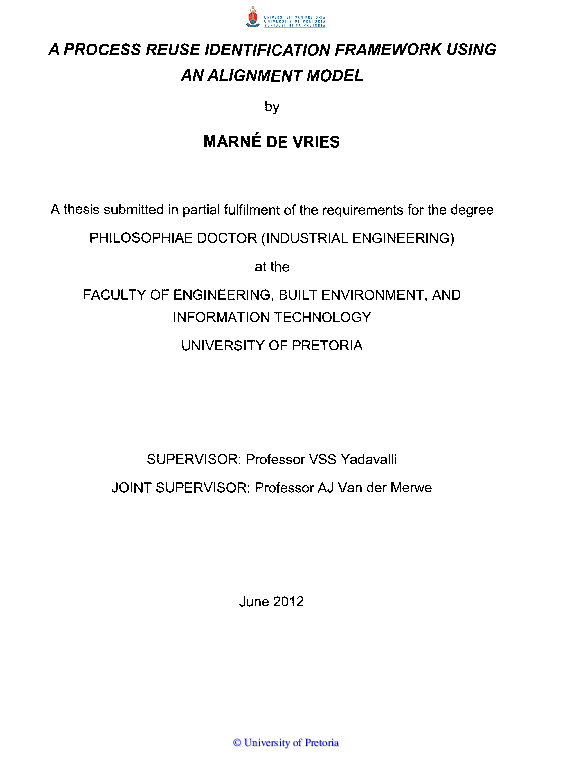 (PDF) A process reuse identification framework using an alignment model