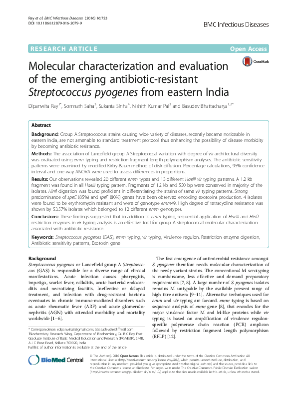 (PDF) Molecular characterization and evaluation of virulence factors of ...