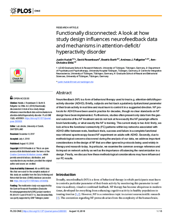 (PDF) Functionally disconnected: A look at how study design influences ...