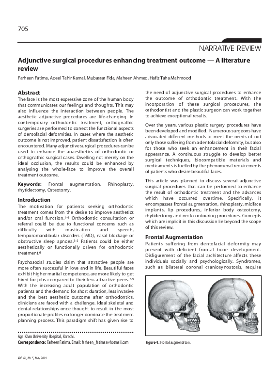 (PDF) Adjunctive surgical procedures enhancing treatment outcome - A ...