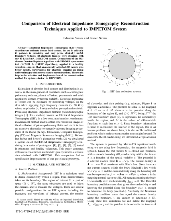 (PDF) EIT Reconstruction Techniques for IMPETOM System Evaluation