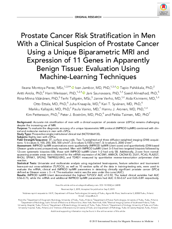 (PDF) Prostate Cancer Risk Stratification in Men With a Clinical ...