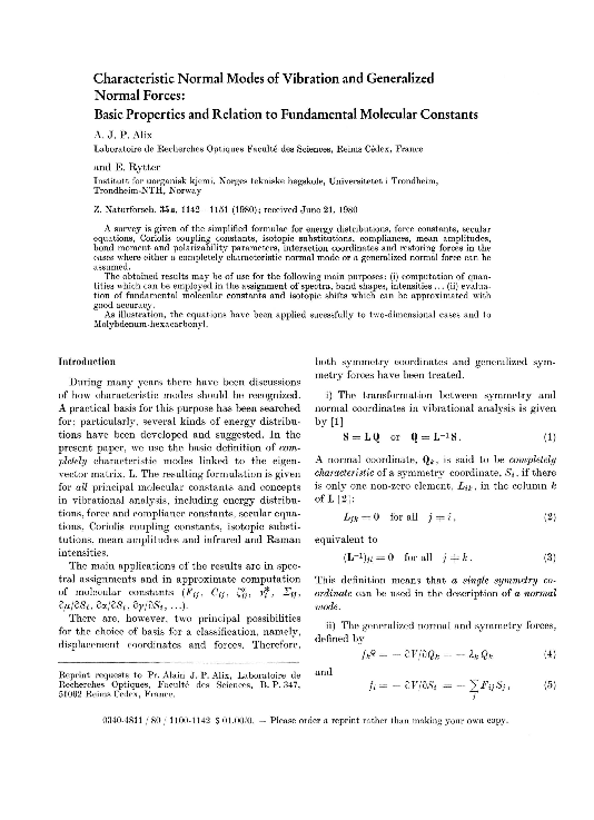 (PDF) Characteristic Normal Modes of Vibration and Generalized Normal ...